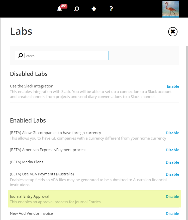 Journal Entry Approval Process – Workamajig