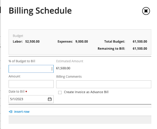 Billing Schedules – Workamajig