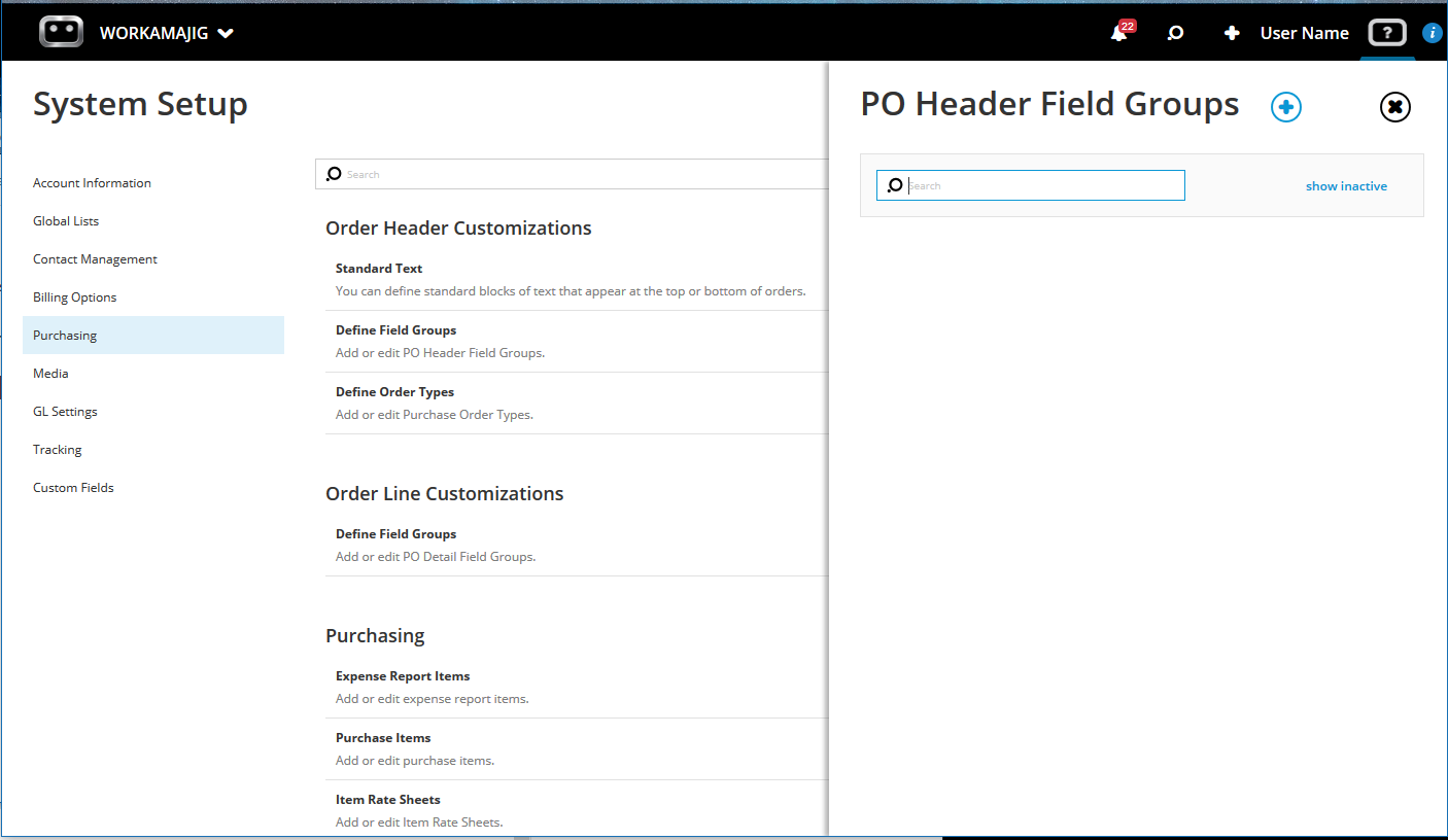 Order header: Define field groups [in-depth guide] – Workamajig