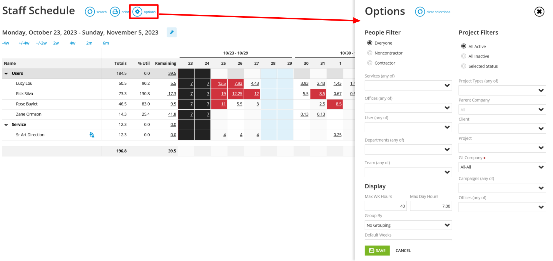 Resource Manager > Staff schedule page [guide] – Workamajig