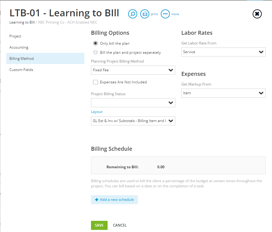 Project Manager > Planning projects page [guide] – Workamajig