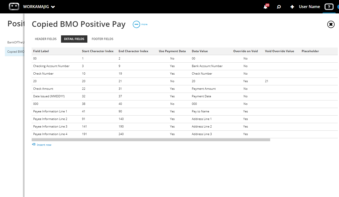 Positive Pay layouts [in-depth guide] – Workamajig