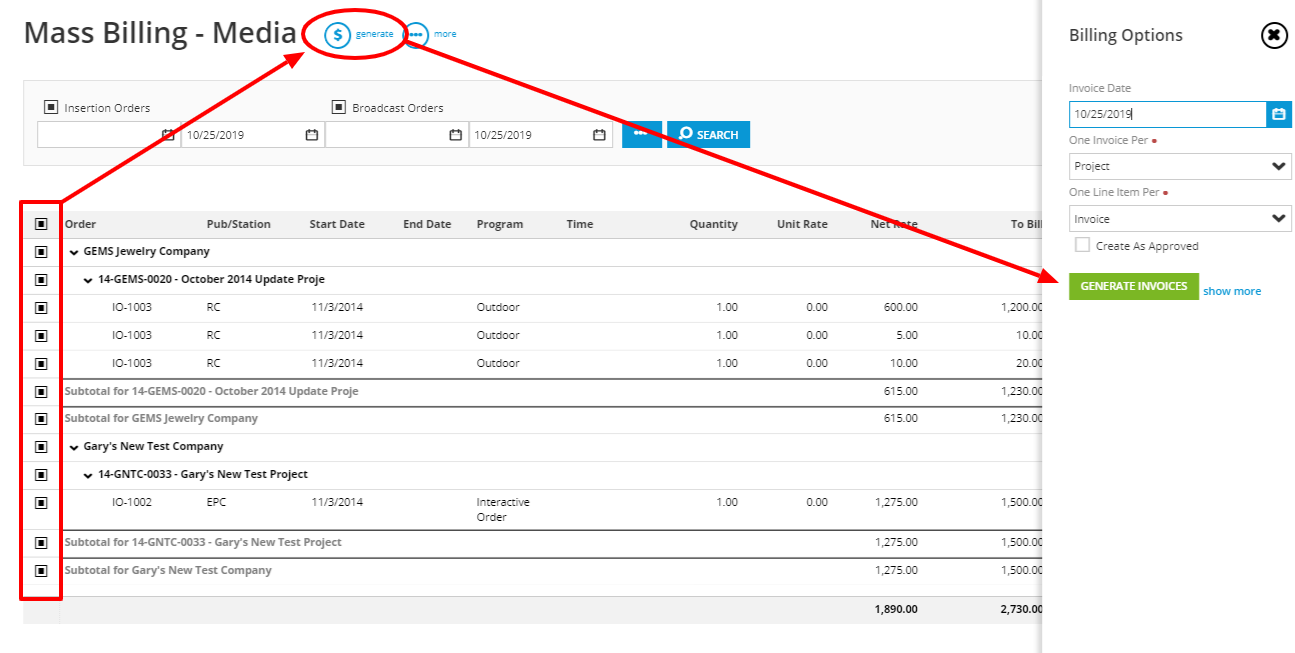 Mass Billing: Media – Workamajig